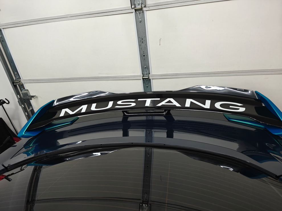 Mustang Spoiler Text Decal - Handling Package Style - 2024+ Mustang S6 ...
