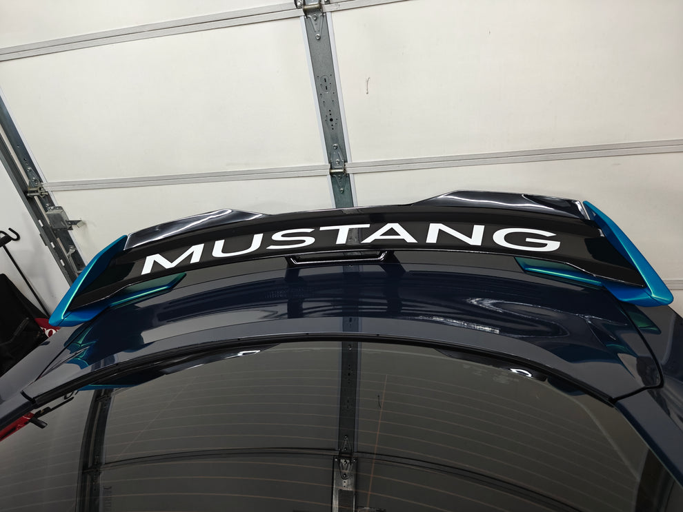 Mustang Spoiler Text Decal - Handling Package Style - 2024+ Mustang S6 ...