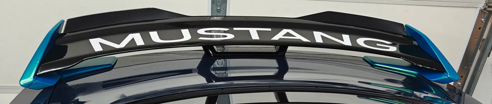 Mustang Spoiler Text Decal - Handling Package Style - 2024+ Mustang S6 ...